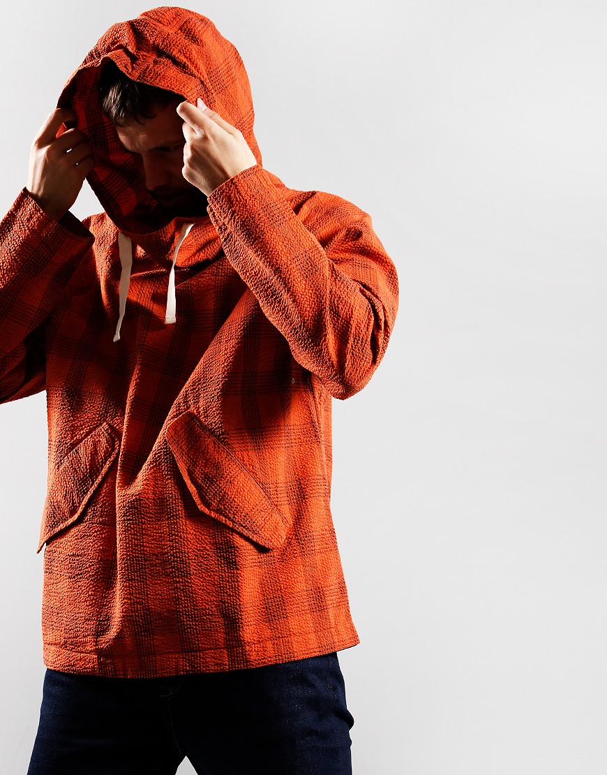 Albam Seersucker Smock Burnt Orange - Terraces Menswear