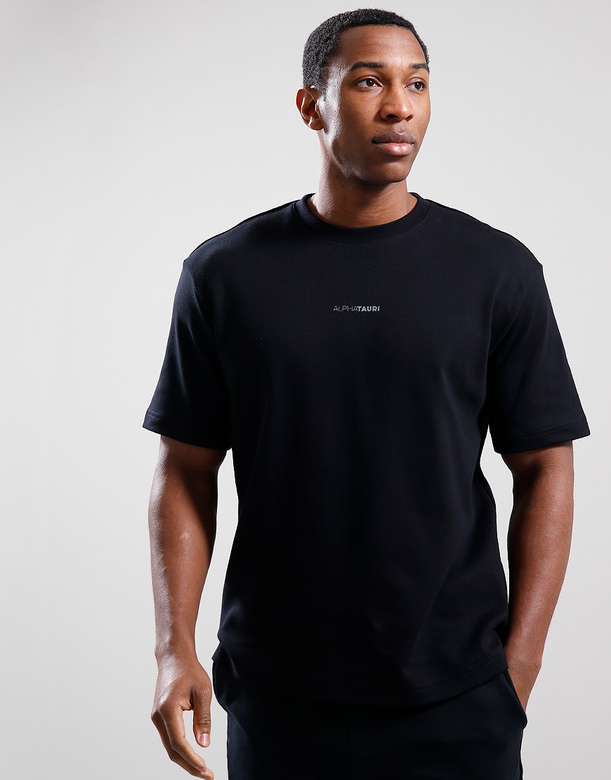 AlphaTauri Oversized Logo T-shirt Black - Terraces Menswear