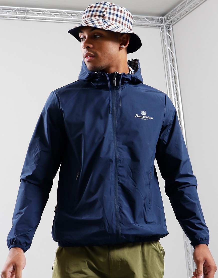 Aquascutum Sailor Reversible Jacket Navy/Check - Terraces Menswear