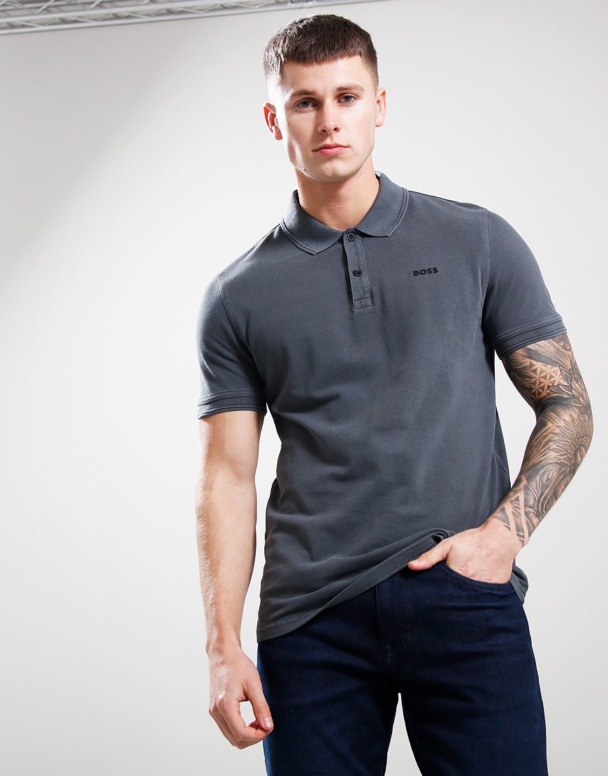 BOSS Prime Polo Shirt Dark Grey - Terraces Menswear