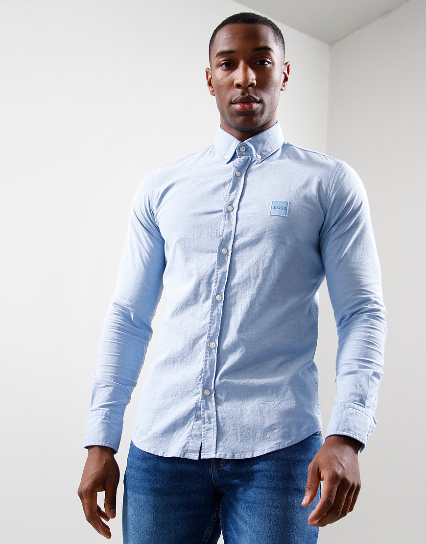 BOSS Mabsoot_2 Shirt Open Blue - Terraces Menswear