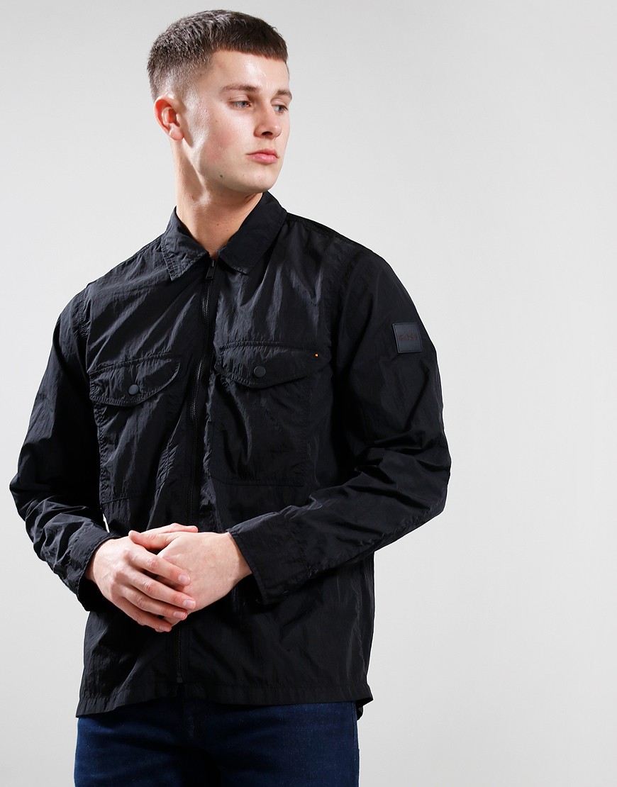 BOSS Lovel-Zip_8 Overshirt Black - Terraces Menswear
