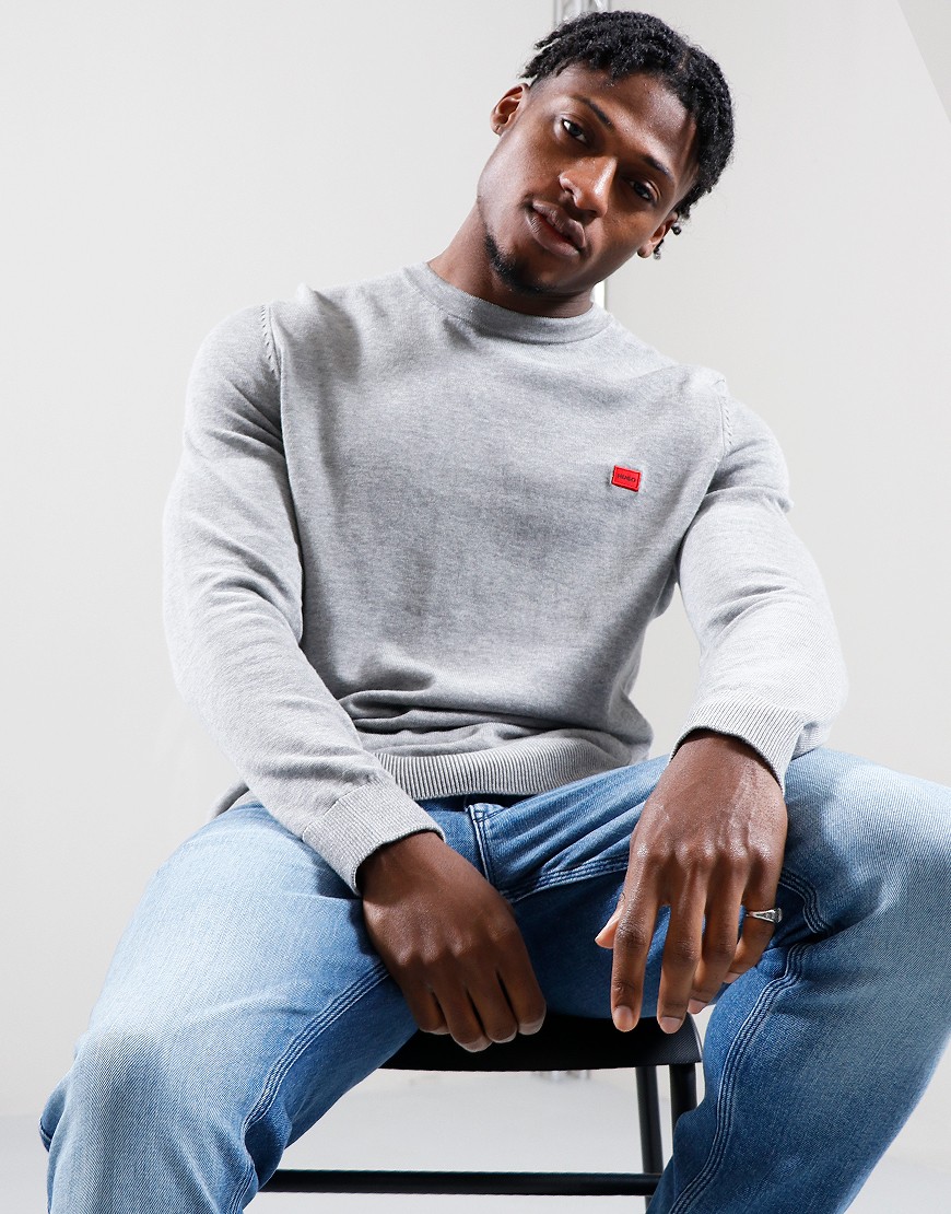 HUGO San Cassius-C1 Knit Medium Grey - Terraces Menswear