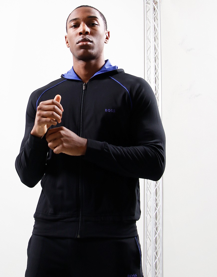 BOSS Mix & Match Hooded Jacket Black - Terraces Menswear