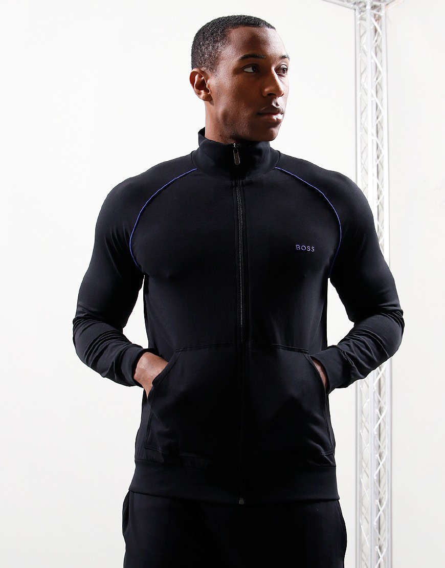BOSS Mix & Match Full Zip Sweat Black - Terraces Menswear