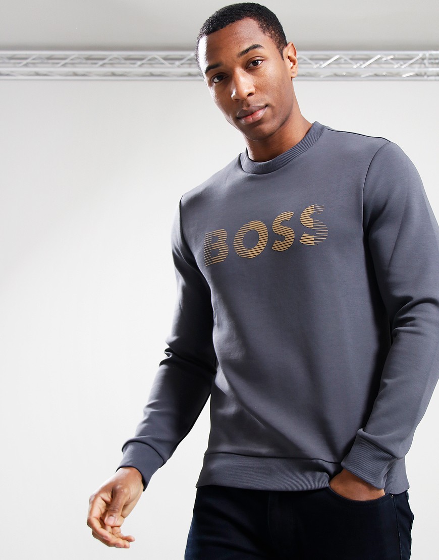 BOSS Salbo 1 Sweat Dark Grey - Terraces Menswear