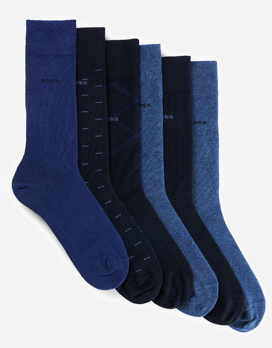 BOSS RS GIft Design CC Socks Open Blue - Terraces Menswear