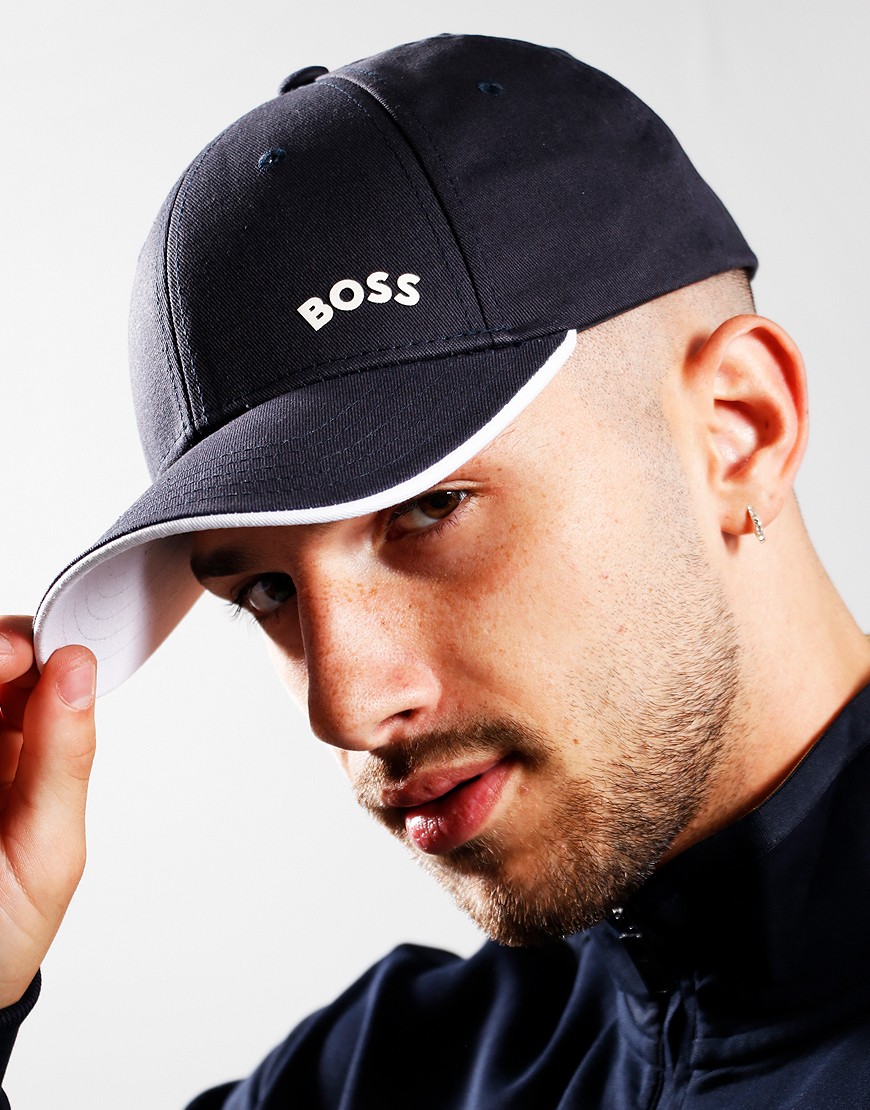 BOSS Bold Curved Cap Dark Blue - Terraces Menswear