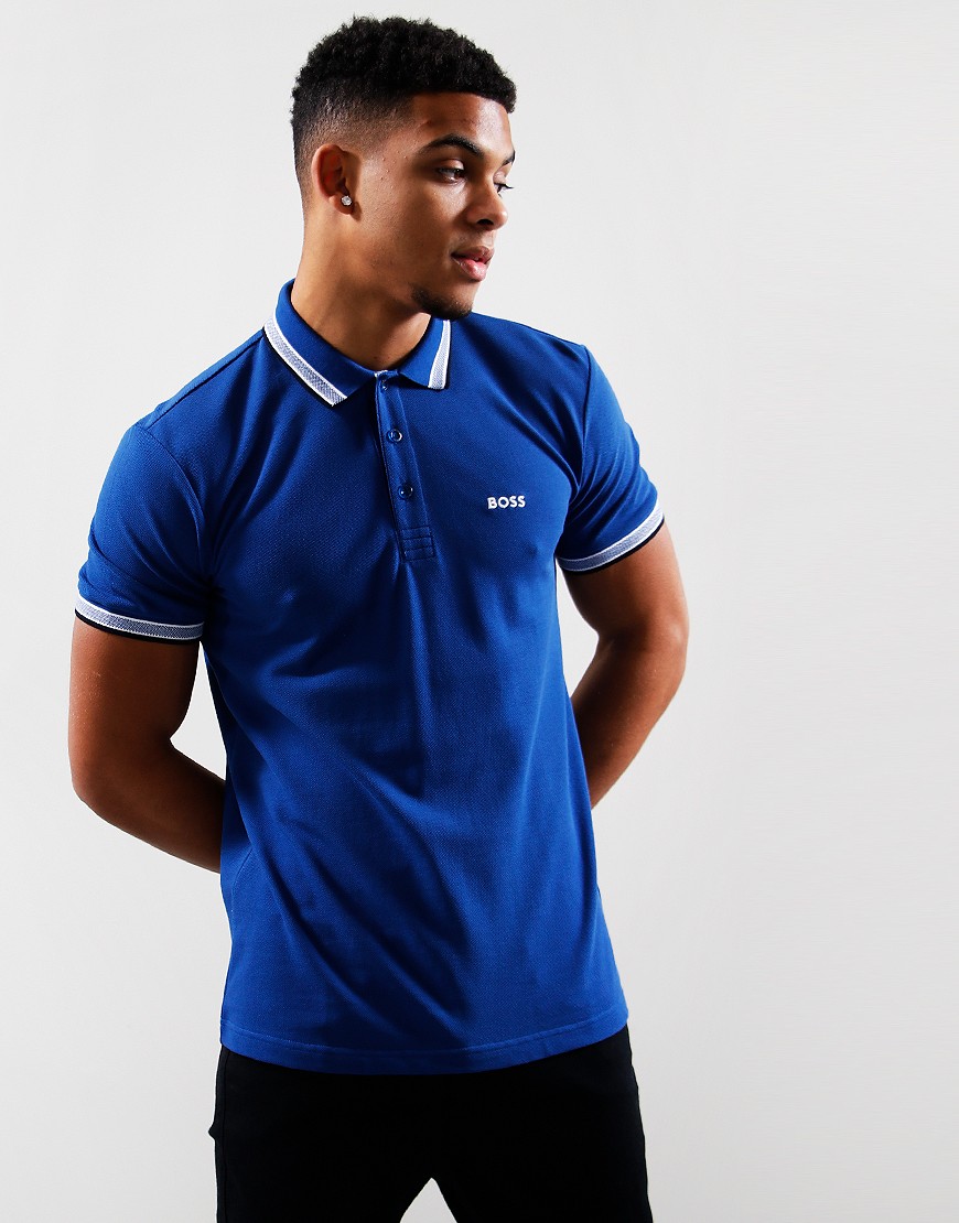 BOSS Paddy Polo Shirt Bright Blue - Terraces Menswear