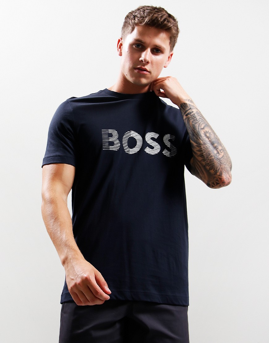 BOSS Tee 1 Dark Blue - Terraces Menswear