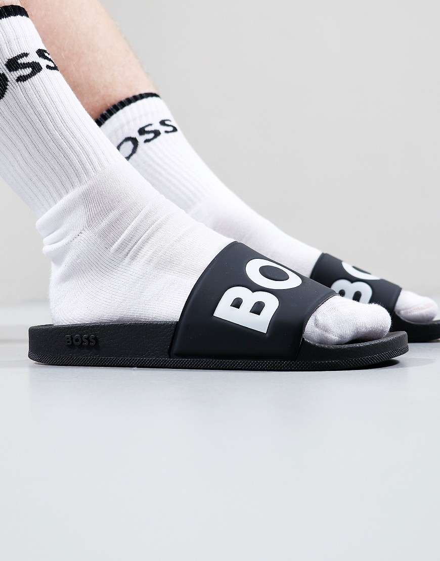 BOSS Aryeh_Slid_rblg_N Slider Black - Terraces Menswear