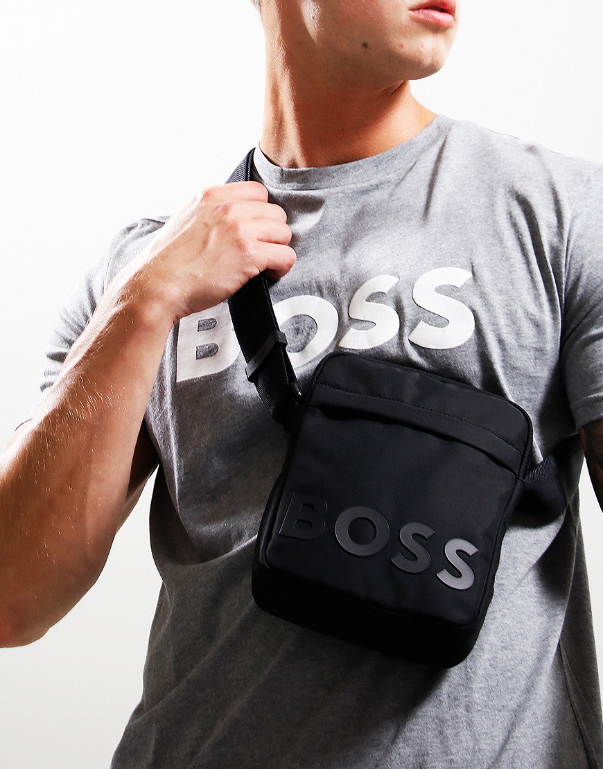 BOSS Catch 2.0DS_NS Zip Cross Body Bag Black - Terraces Menswear