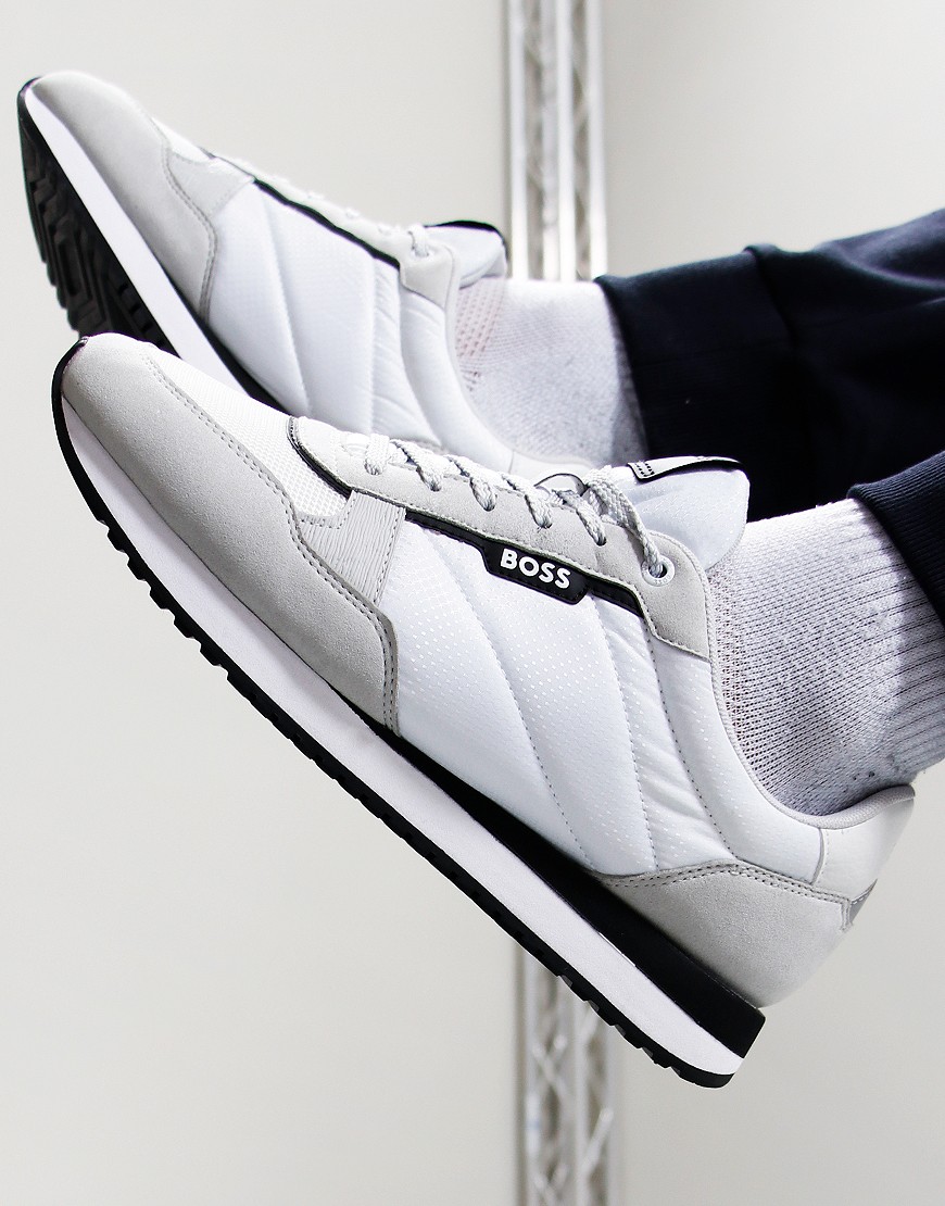BOSS Kai_Runn_nytx Trainers Open White - Terraces Menswear