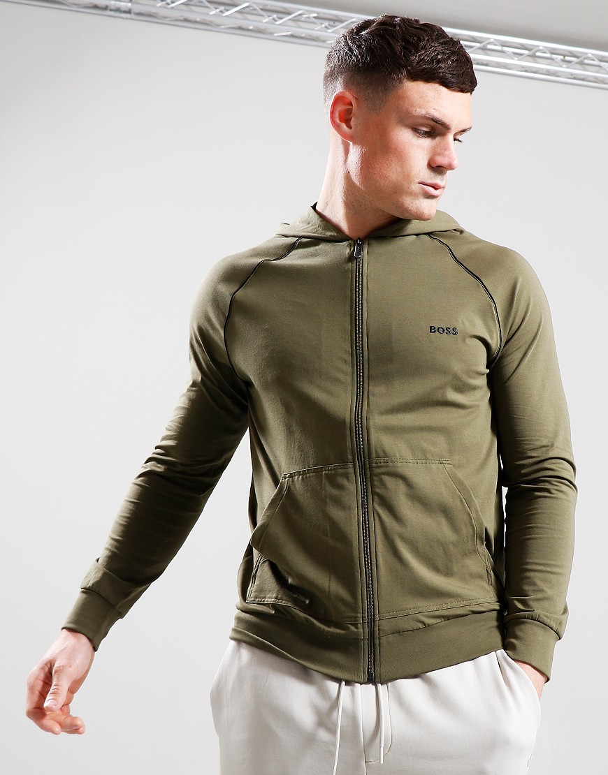 BOSS Mix & Match Hooded Jacket Open Green - Terraces Menswear