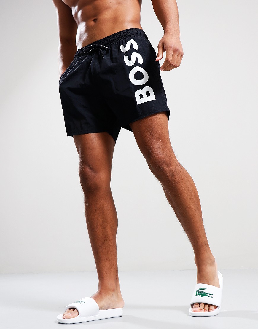 BOSS Octopus Swim Shorts Black - Terraces Menswear