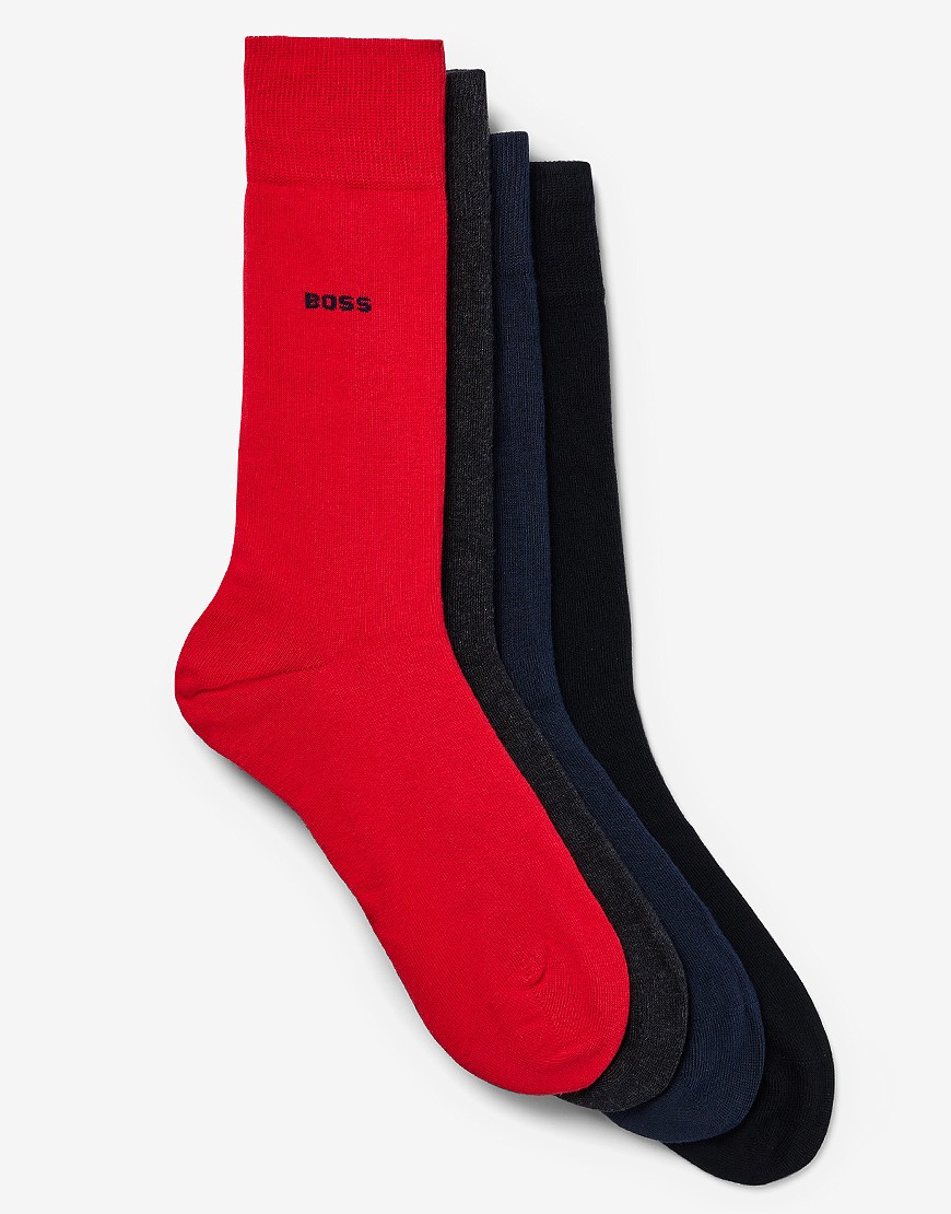 BOSS RS GIFT SET UNI CC 4 PACK SOCKS Open Red - Terraces Menswear