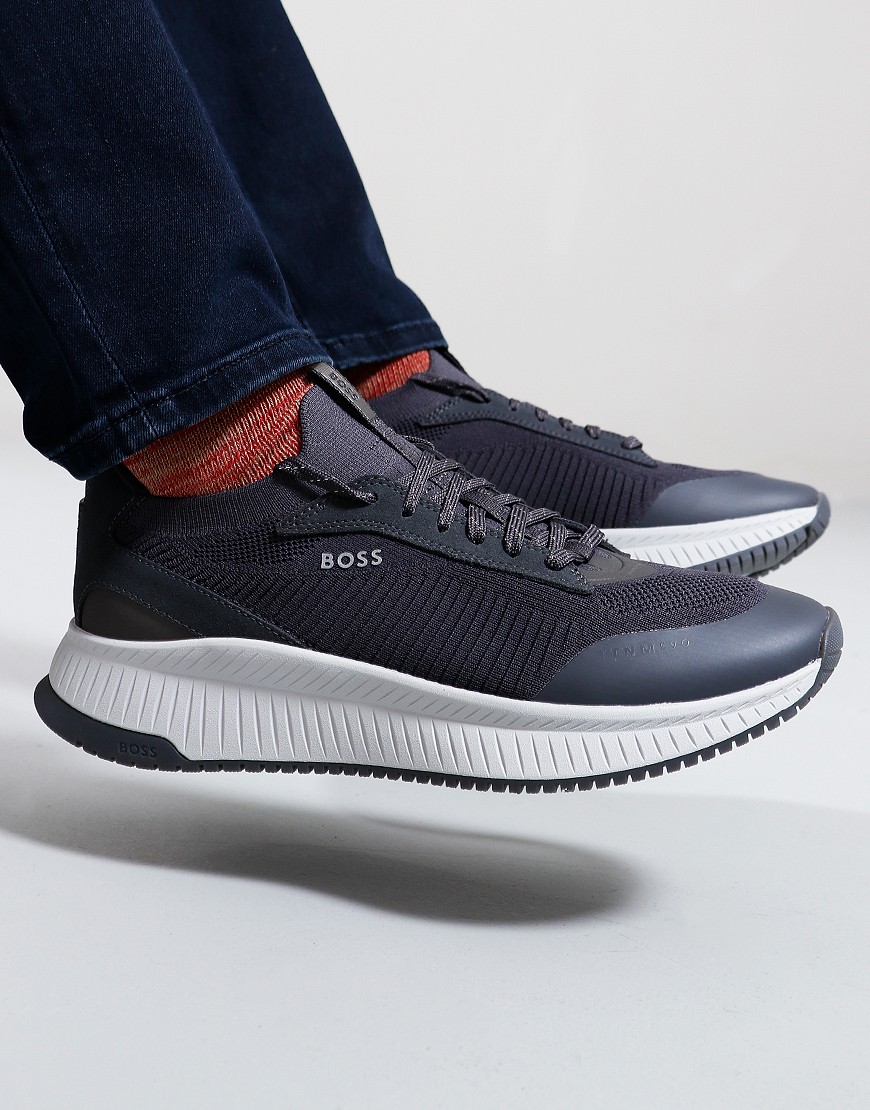 BOSS TTNM EVO_Slon_knsd Trainers Grey - Terraces Menswear