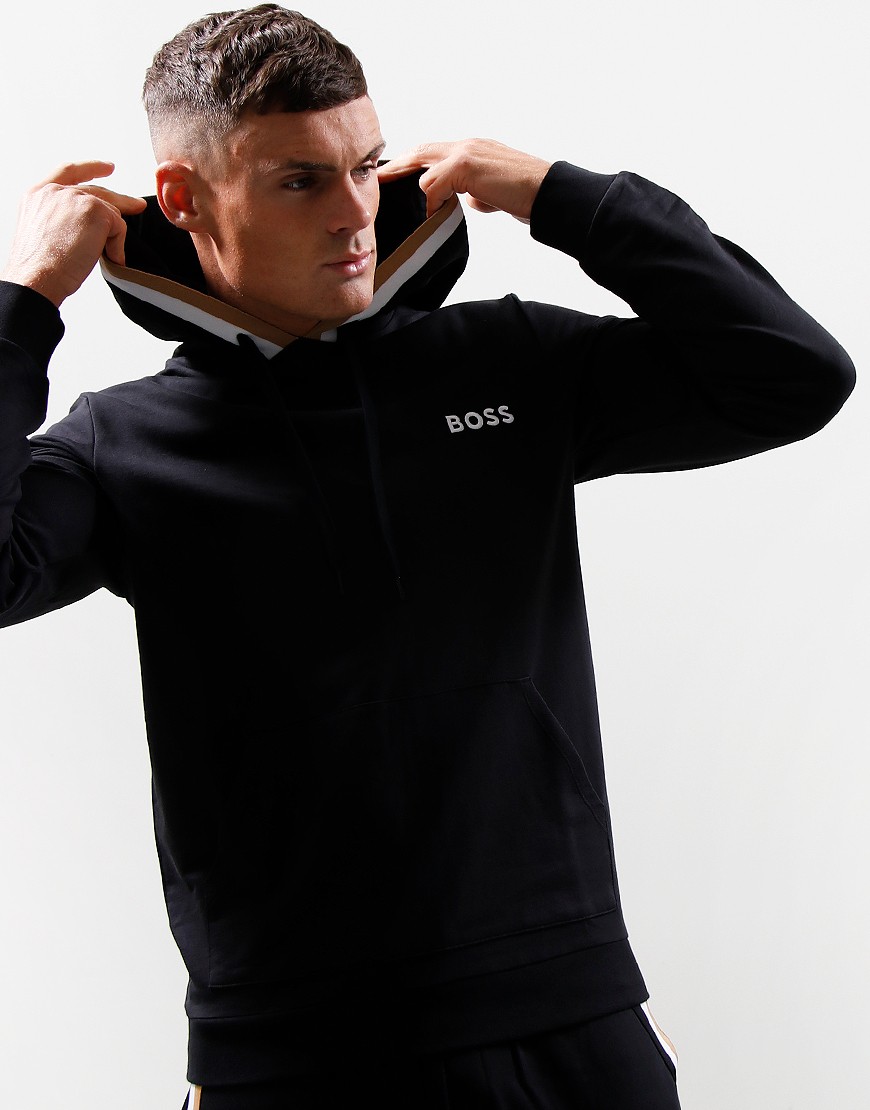 BOSS Iconic Hoodie Black - Terraces Menswear