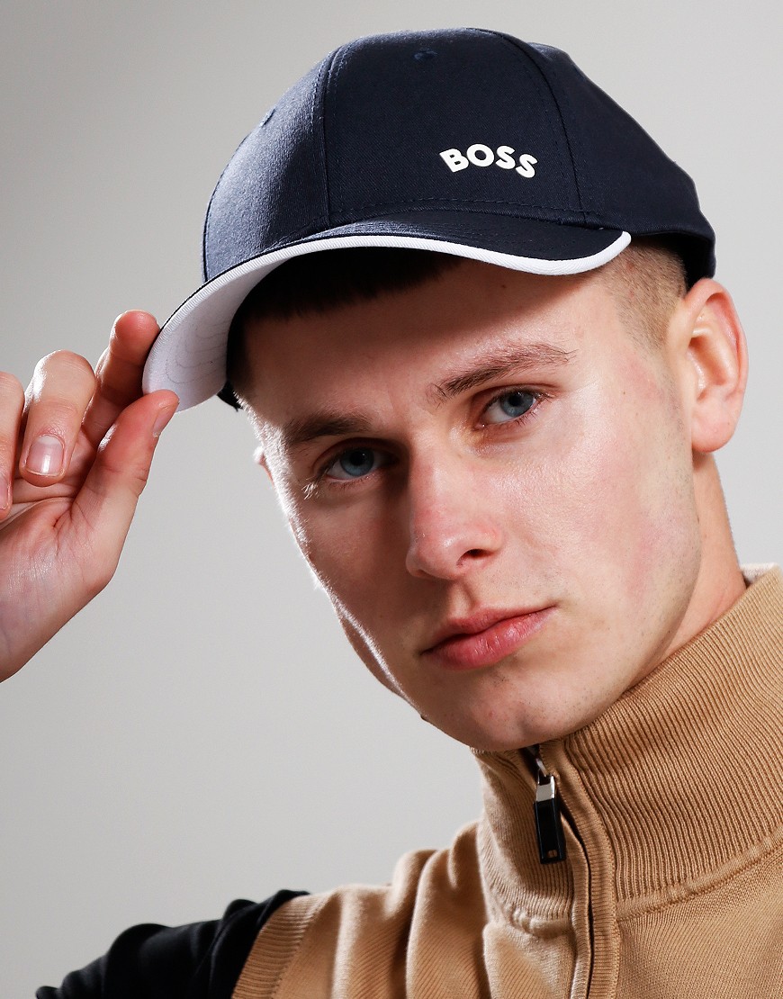BOSS Bold-Curved Cap Dark Blue - Terraces Menswear