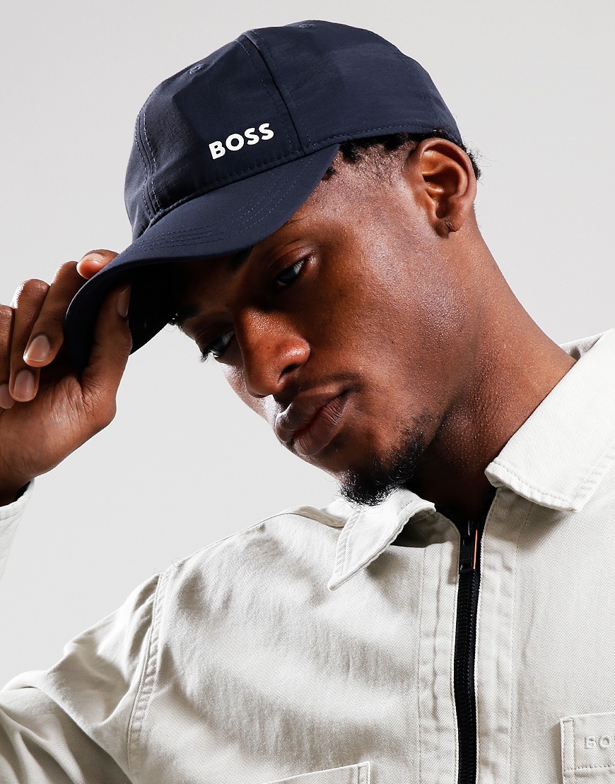 BOSS Ripstop Cap Dark Blue - Terraces Menswear