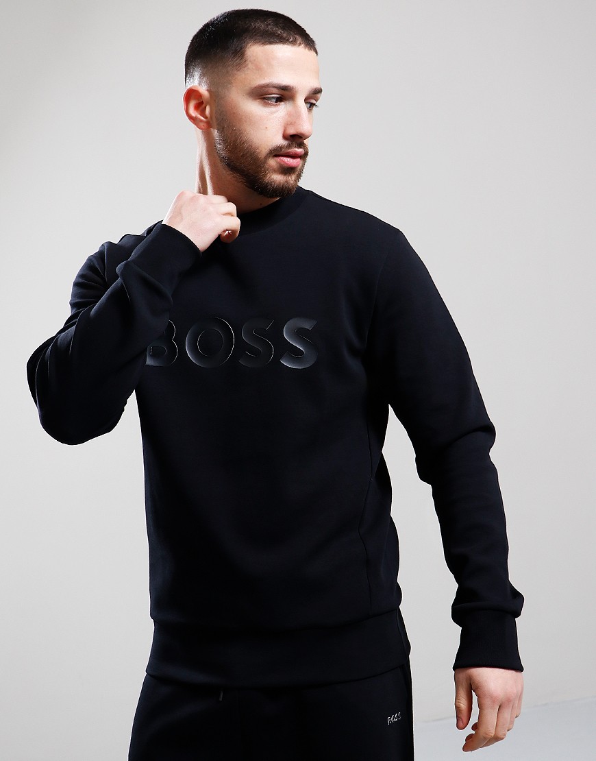 BOSS Salbo Crew Sweat Black - Terraces Menswear