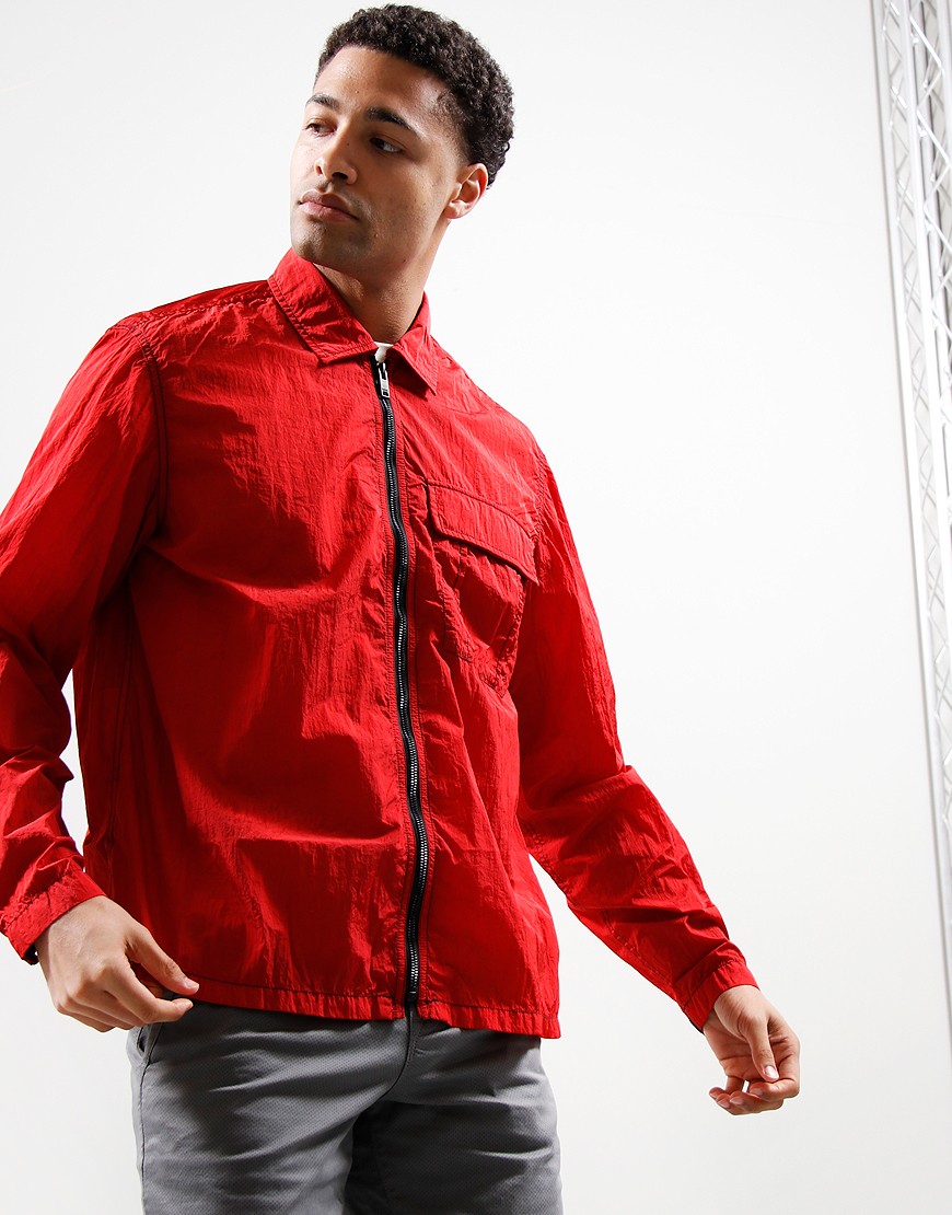 BOSS Loony Overshirt Bright Red - Terraces Menswear