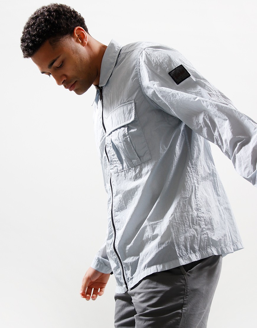 BOSS Loony Overshirt Light Pastel Grey - Terraces Menswear