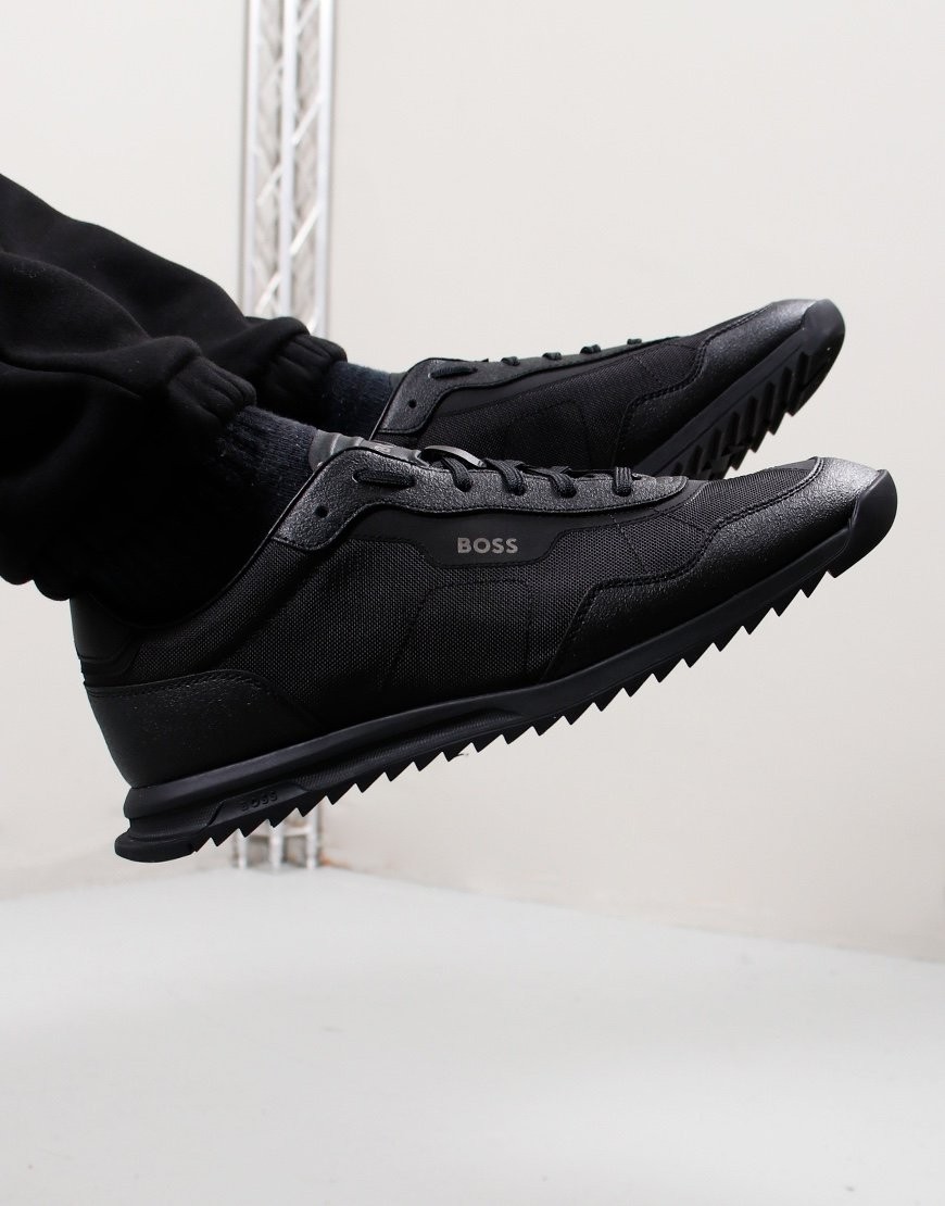 BOSS Zayn_Lowp_txrb Trainers Black - Terraces Menswear