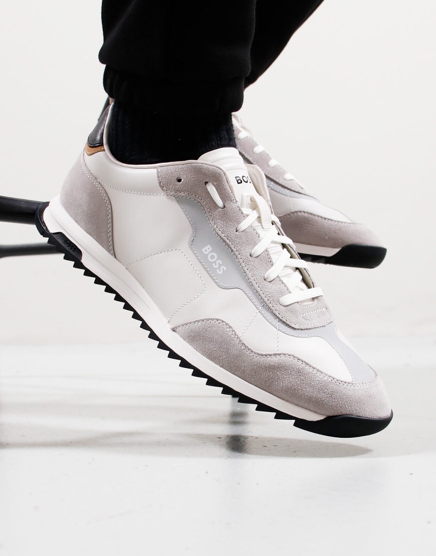 BOSS Zayn_Lowp_Ltsd Trainers Open White - Terraces Menswear
