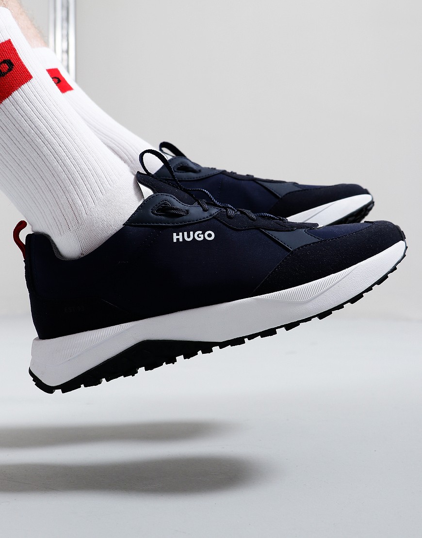 HUGO Kane_Runn_mfny_N Trainers Dark Blue - Terraces Menswear