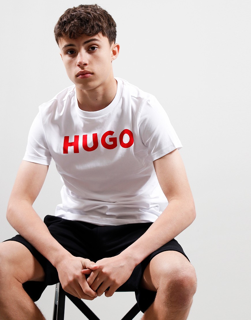 HUGO Kids Manches Court T-shirt Blanc - Terraces Menswear