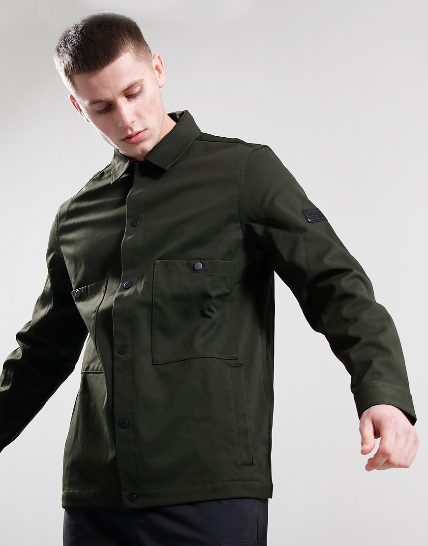 Barbour International Aspect Overshirt Sage Green - Terraces Menswear