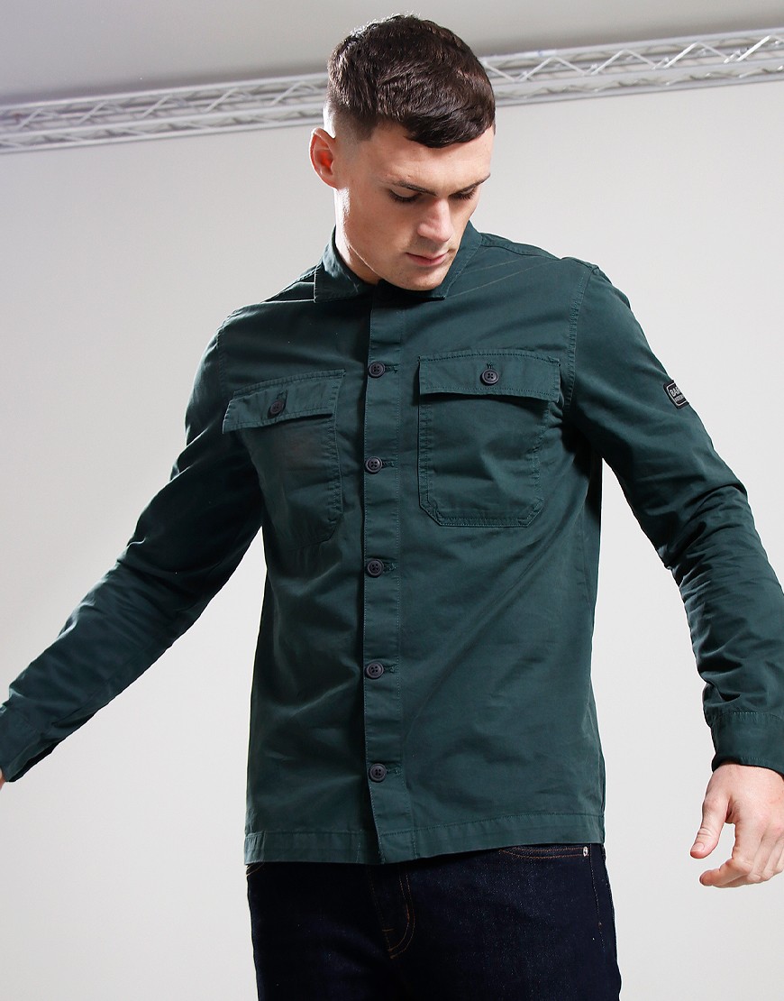 Barbour International Adey Overshirt Green - Terraces Menswear