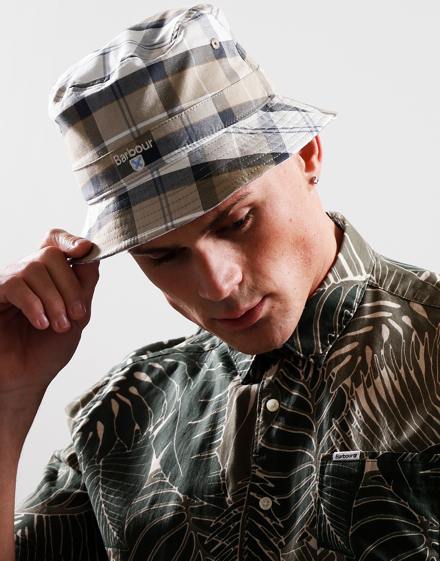 Barbour Tartan Bucket Hat Amble Sand - Terraces Menswear