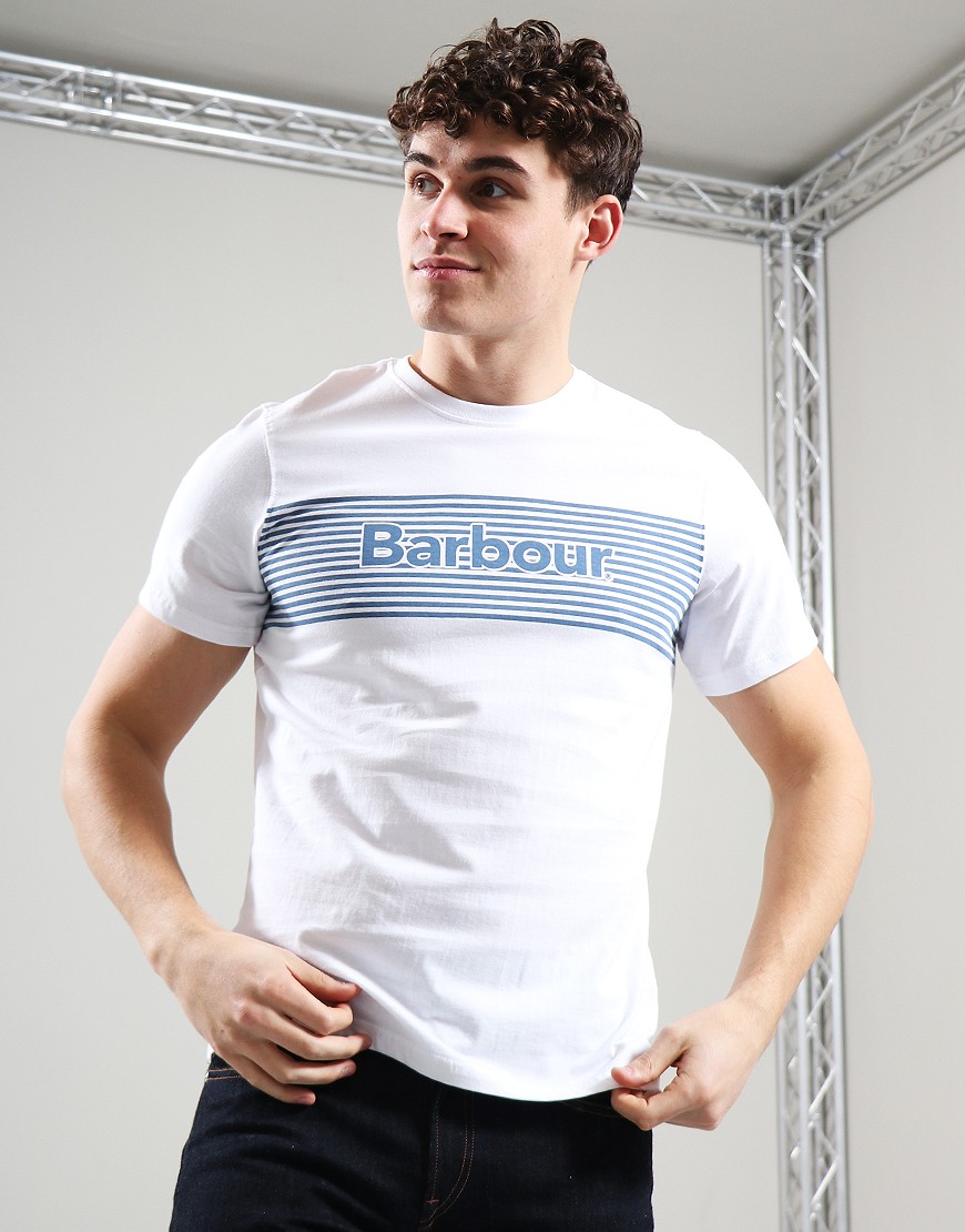 Barbour Cound Graphic T-Shirt White - Terraces Menswear