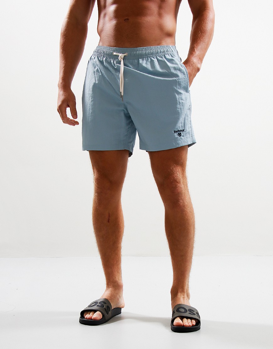 Barbour Essential 5" Swim Shorts Sky - Terraces Menswear