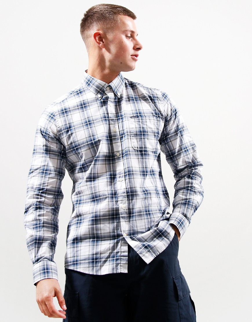 Barbour Hartcliff Tailored Fit Shirt Navy - Terraces Menswear