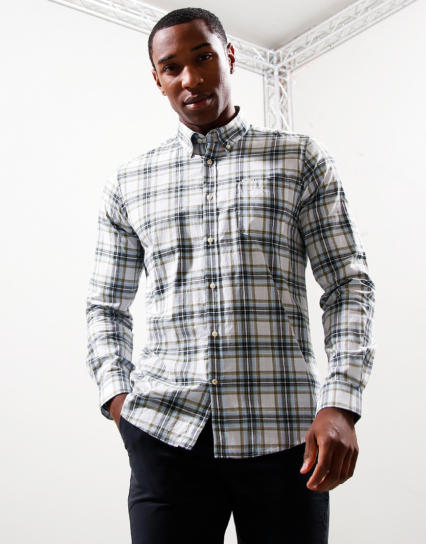 Barbour Hartcliff TF Long Sleeve Shirt Olive - Terraces Menswear
