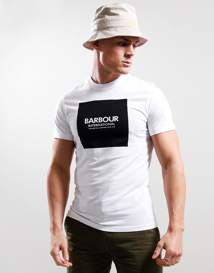 Barbour International Block T-Shirt White - Terraces Menswear