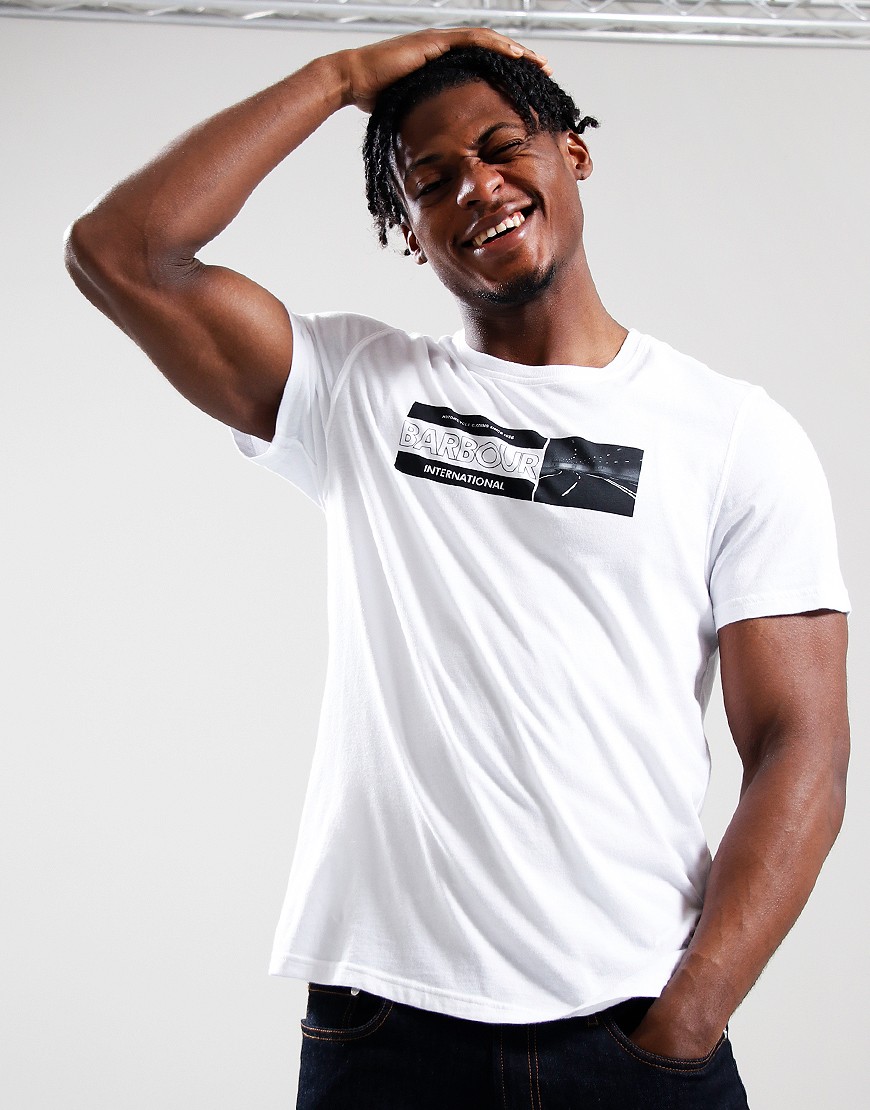 Barbour International Bracket T-Shirt White - Terraces Menswear
