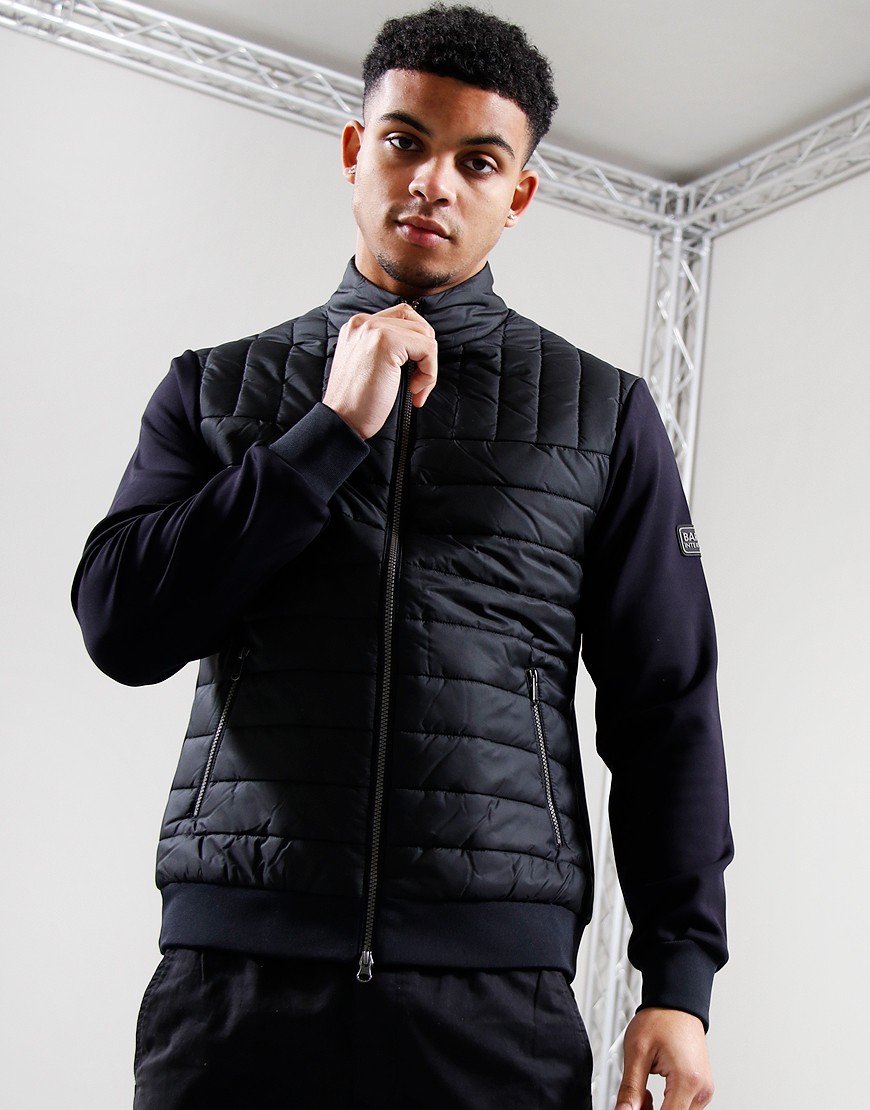 Barbour International Counter Quilted Sweat Black - Terraces Menswear