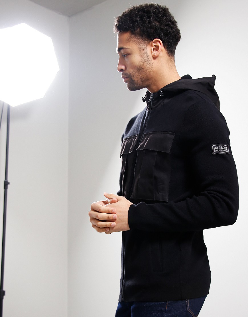 Barbour International Element Hoodie Black - Terraces Menswear