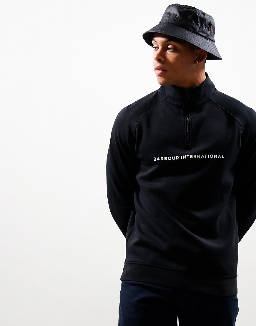 Barbour International Motored Funnel Sweat Black - Terraces Menswear