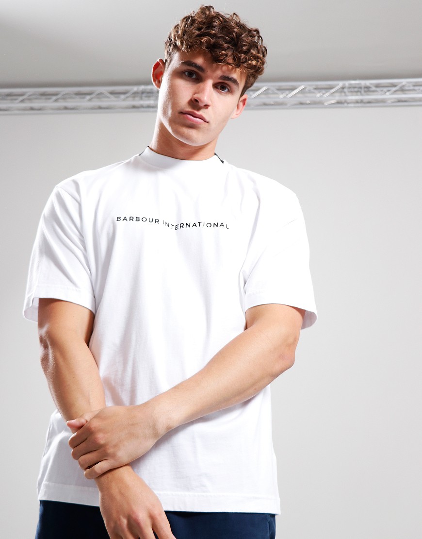 Barbour International Stacked T-shirt White - Terraces Menswear