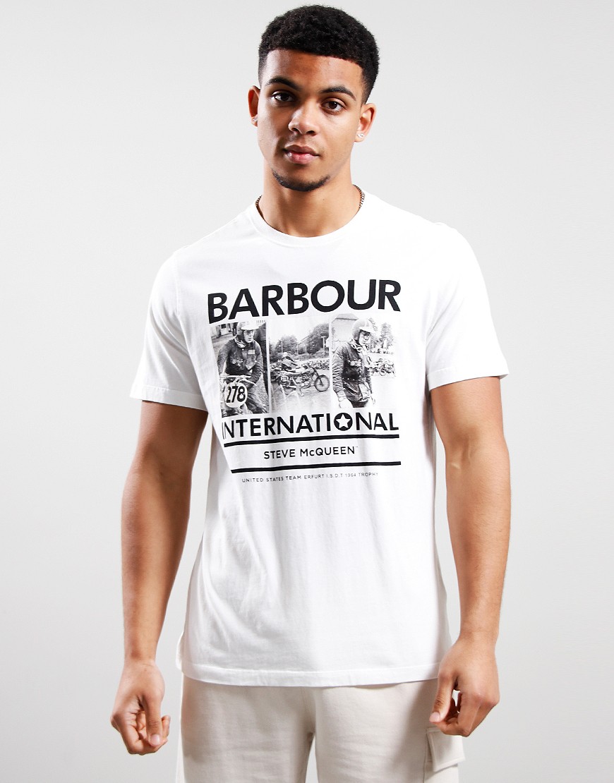 Barbour International Milton T-Shirt Whisper White - Terraces Menswear