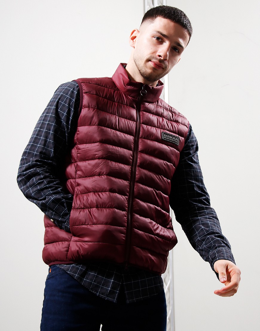 Barbour International Tourer Reed Gilet Bordeaux - Terraces Menswear