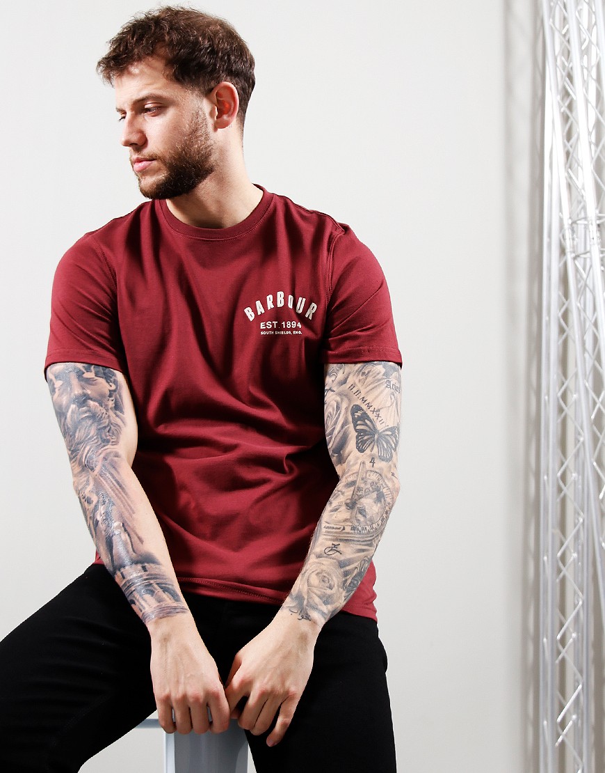 Barbour Preppy T-Shirt Ruby - Terraces Menswear