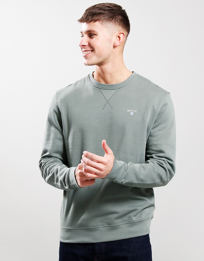 Barbour Risdale Crew Sweat Agave - Terraces Menswear