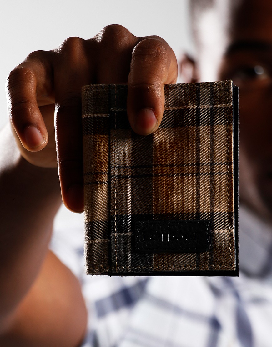 Barbour Tartan Small Billfold Wallet Dress Tartan - Terraces Menswear