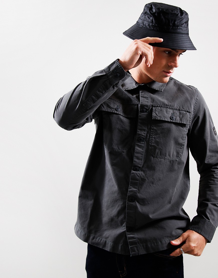 Barbour International Adey Overshirt Dark Slate - Terraces Menswear